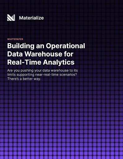 Building An Operational Data Warehouse For Real Time Analytics